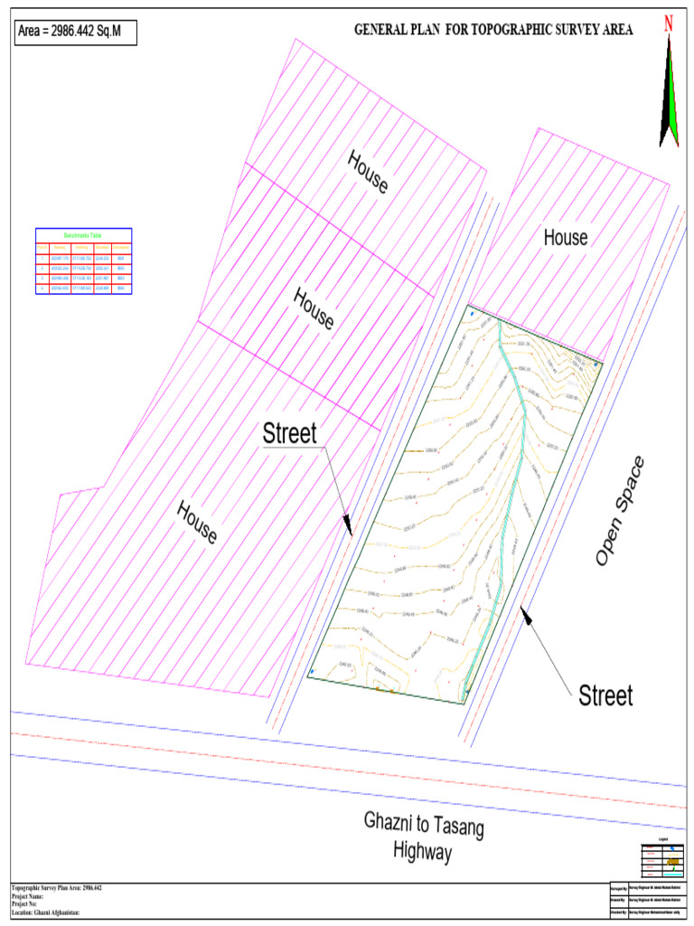 Ghazni Cold Storage Topographic Survey Map | PDF | Geodesy | Graphic Design