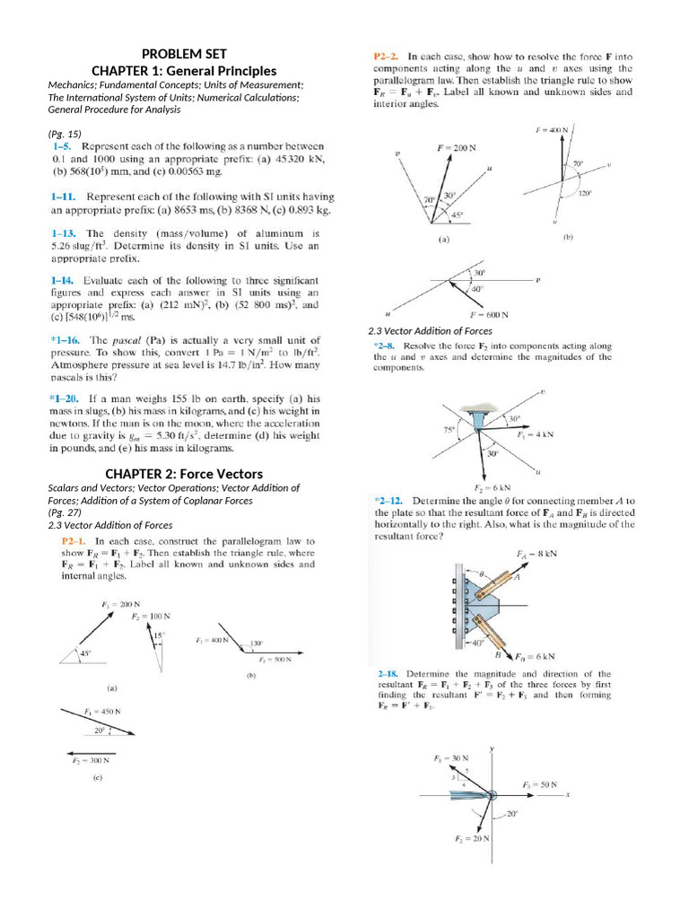 PROBLEM SETS (CH 1-3) | PDF