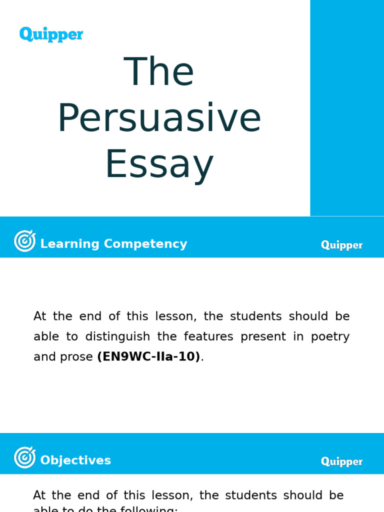 9 The Persuasive Essay | PDF | Logos | Persuasion
