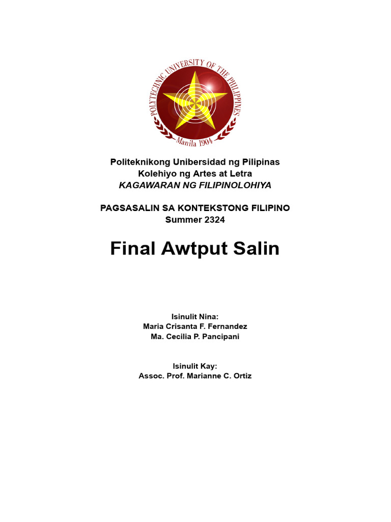 Grp. Bsba-Mm (Final Awtput Salin) | PDF