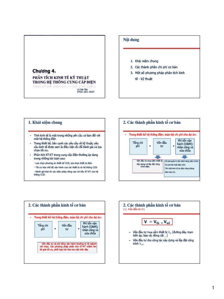 Chuong 4 - Phan Tich Kinh Te Ky Thuat | PDF