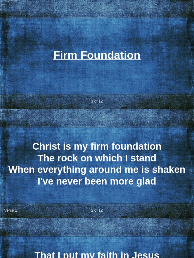 Firm Foundation | PDF