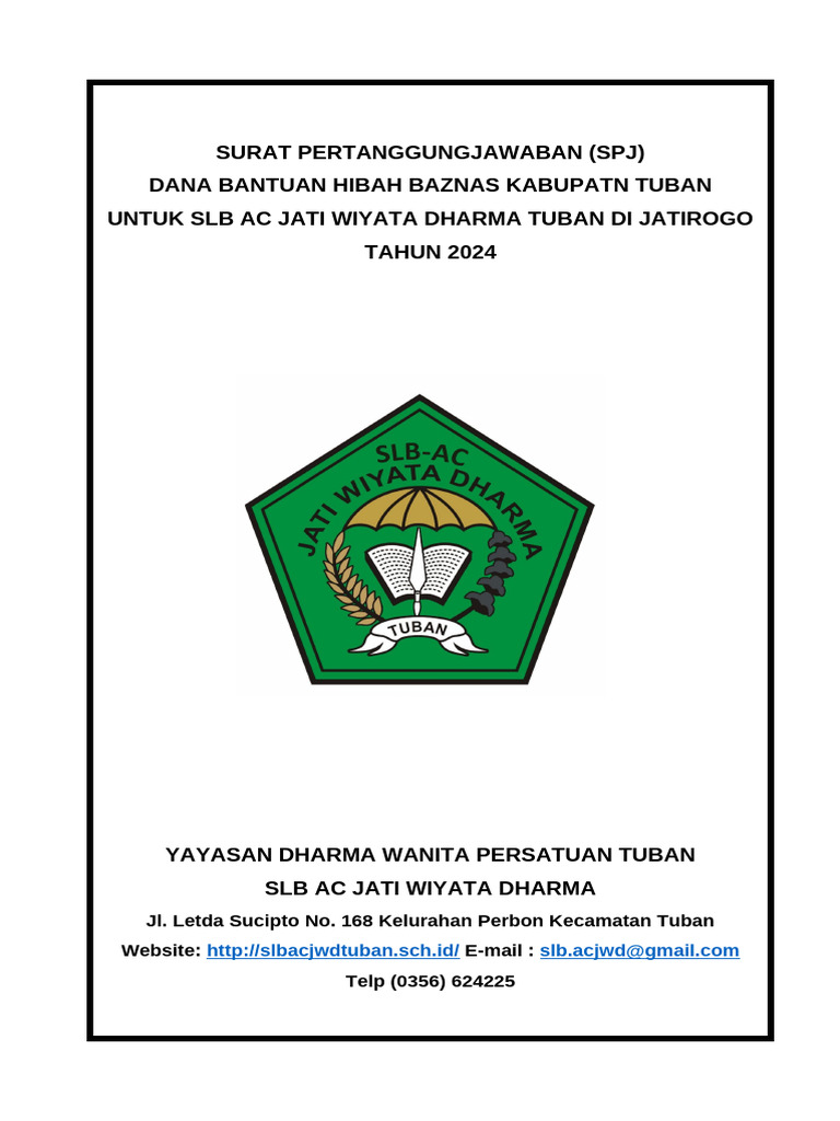Sampul SURAT PERTANGGUNGJAWABAN | PDF | Ilmu Sosial