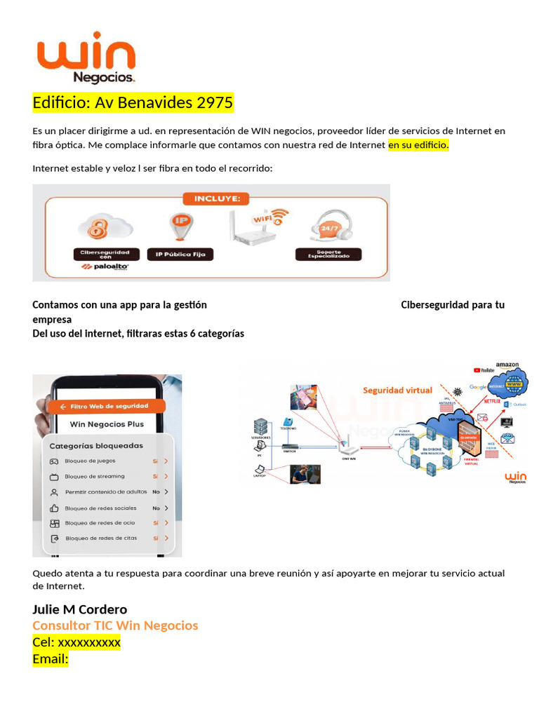 Modelo - Carta de Presentacion Edificio Benavides | PDF