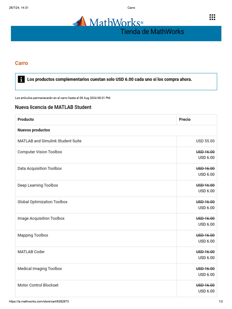 Cotizacion Matlab | PDF | Empresas de tecnología de la información de ...