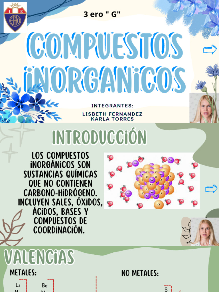 Compuestos Inorganicos | PDF | Moléculas | Conjuntos de elementos químicos