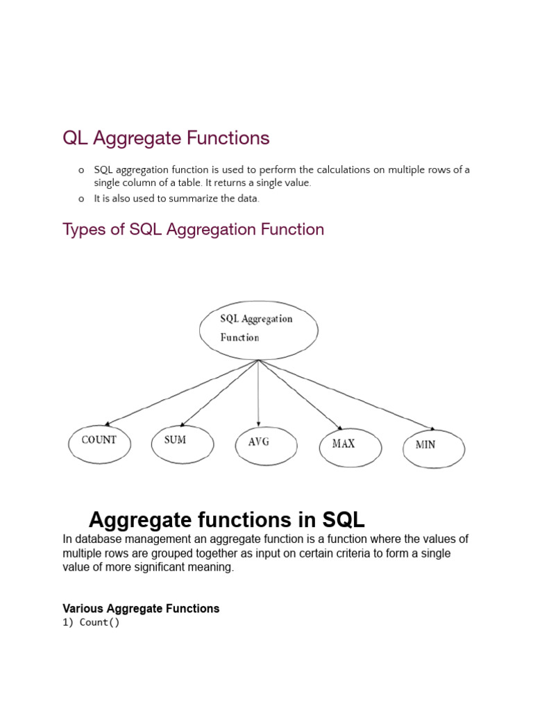 Program 3 (1) Aggregate Query Theory | PDF