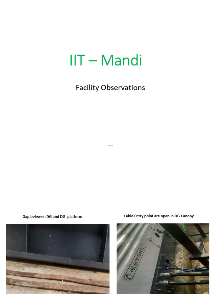 IIT Mandi DG Facility Observations | PDF