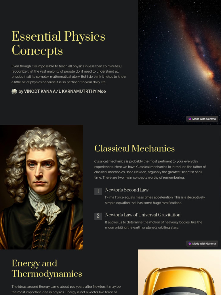 Essential Physics Concepts Explained | PDF | Quantum Mechanics | Force