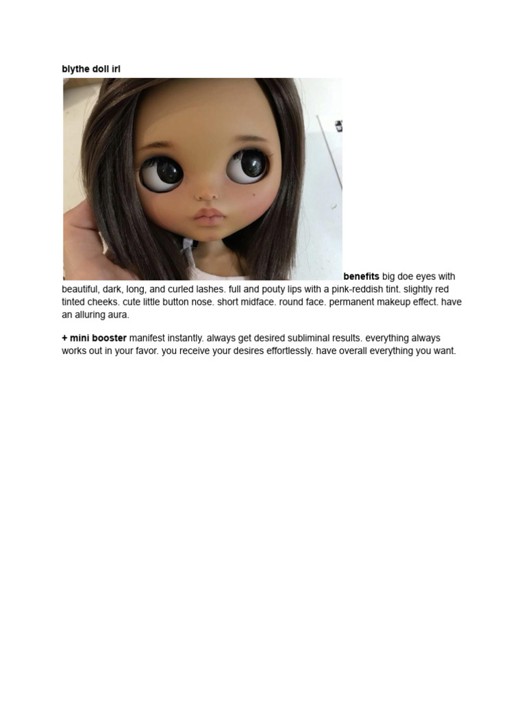 Blythe Doll Irl | PDF | Career & Growth | Self-Improvement