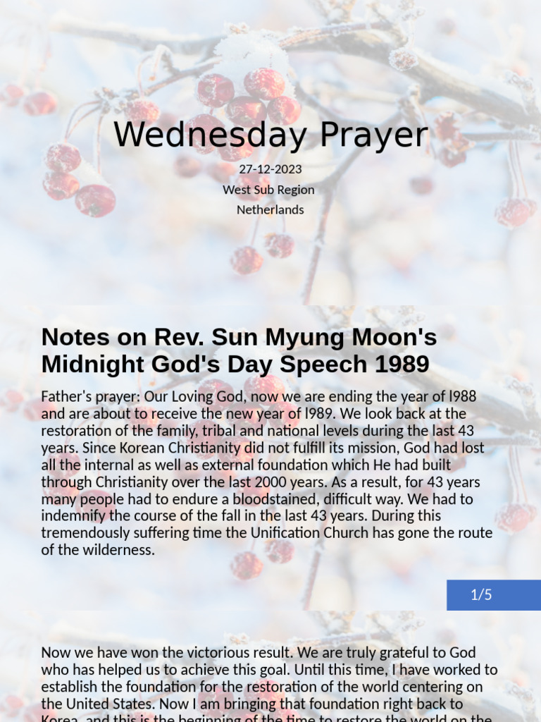 27-12-2023 Wednesday Prayer | PDF | Love