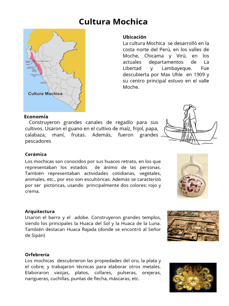 Cultura Mochica: Agricultura y Arte | PDF