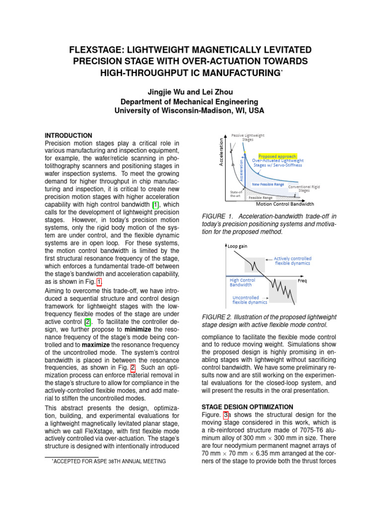 小论文 - Lightweight magnetically levitated precision stage with over ...