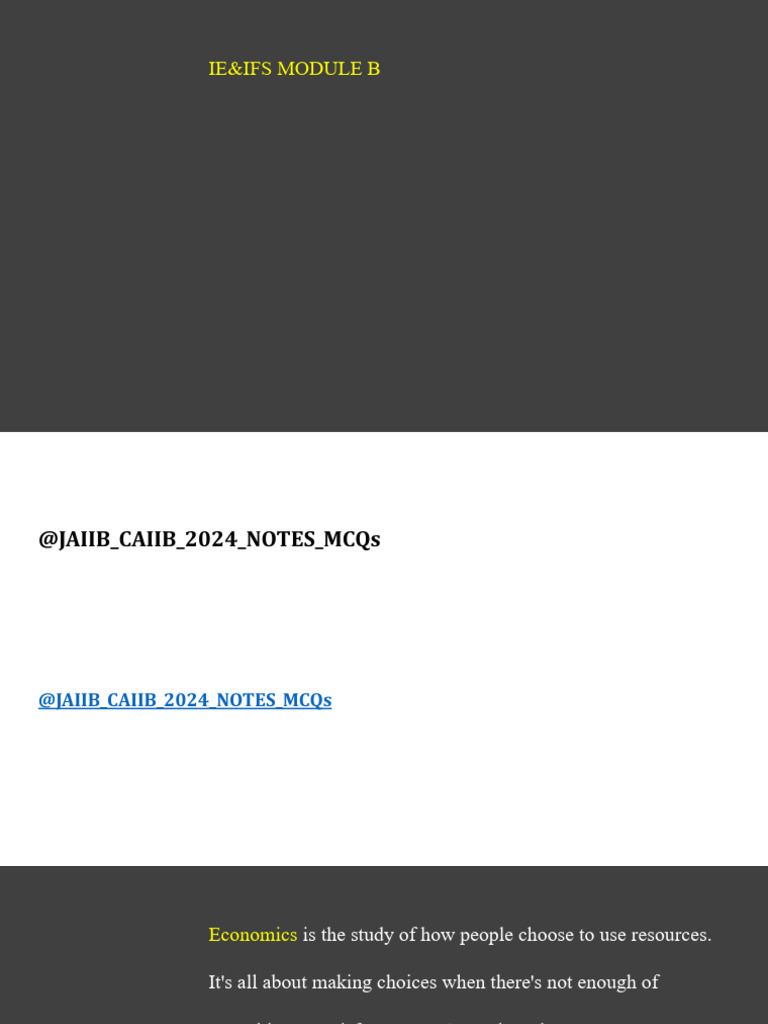 Ie&Ifs Module B Mcqs & Notes | PDF | Inflation | Business Cycle