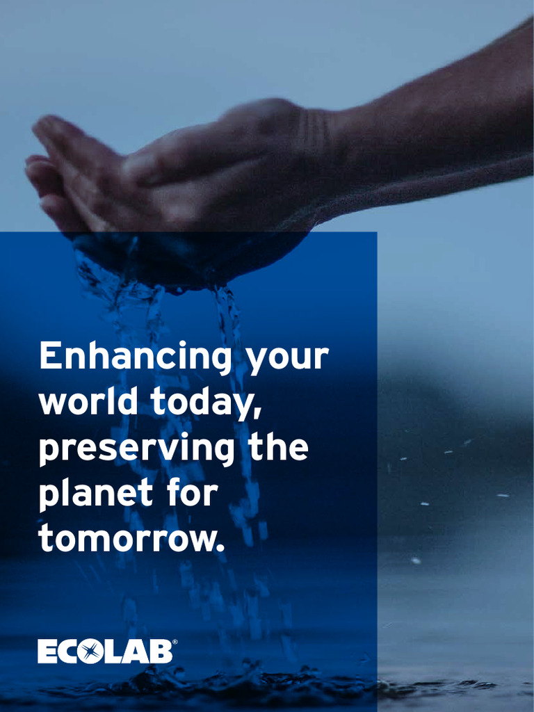 Ecolab: Innovating for a Sustainable Future | PDF | Sustainability | Water