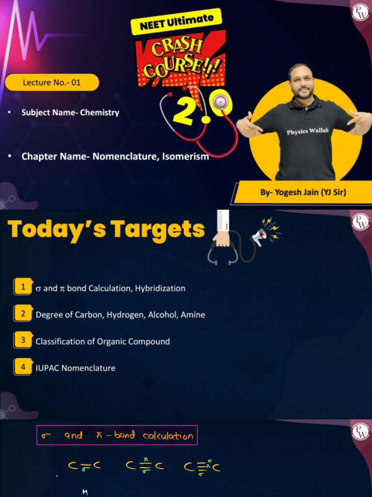 Nomenclature Isomerism 01: Classnotes - Neet Ultimate Crash Course 2.0 ...