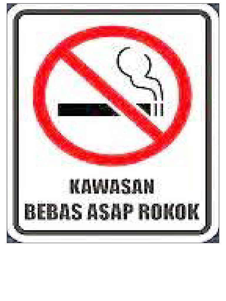 Stiker Bebas Asap Rokok Print | PDF