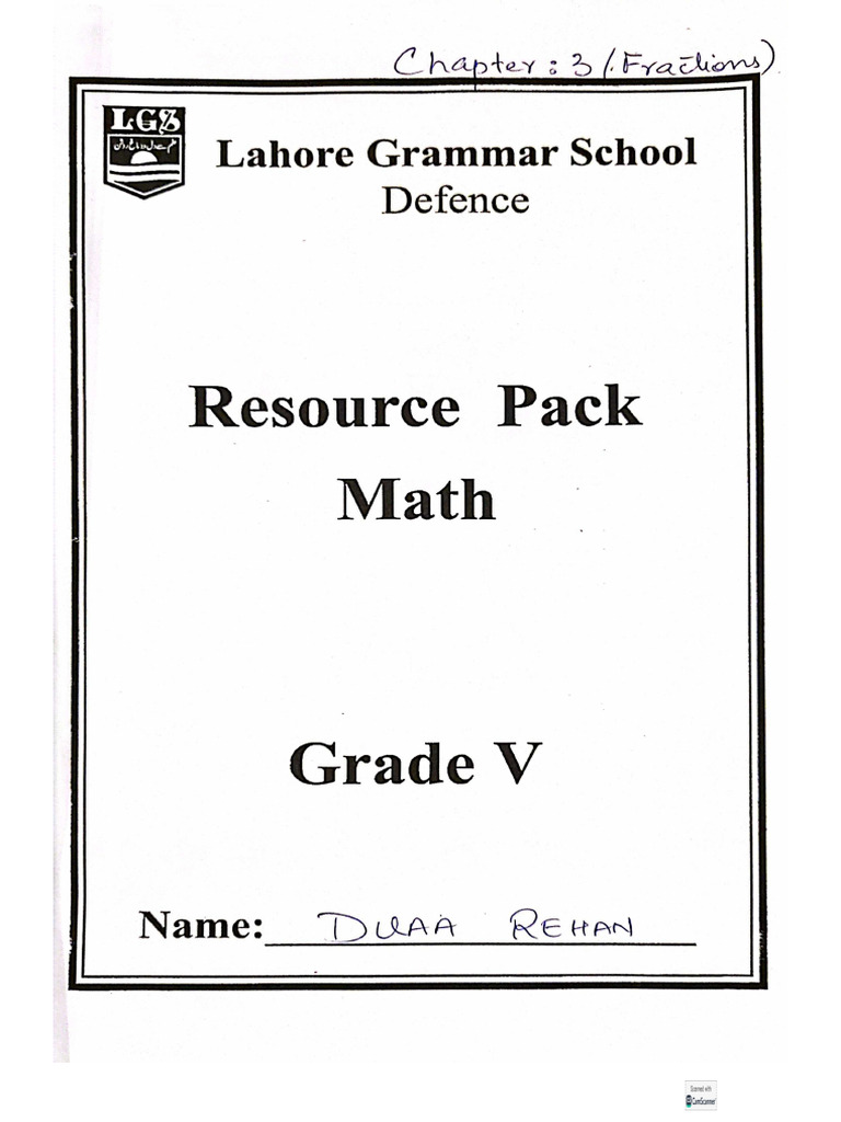 Fractions Chapter 3 - Part 1 | PDF