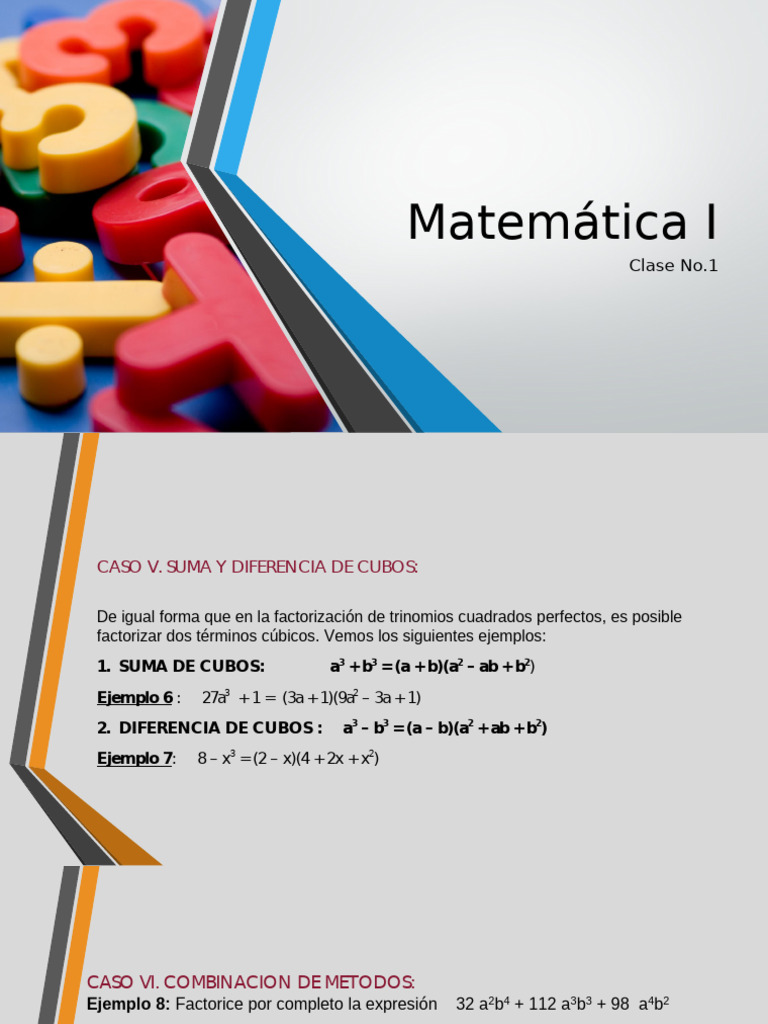 Matematica I Clase No.2 | PDF | Ecuaciones | Factorización