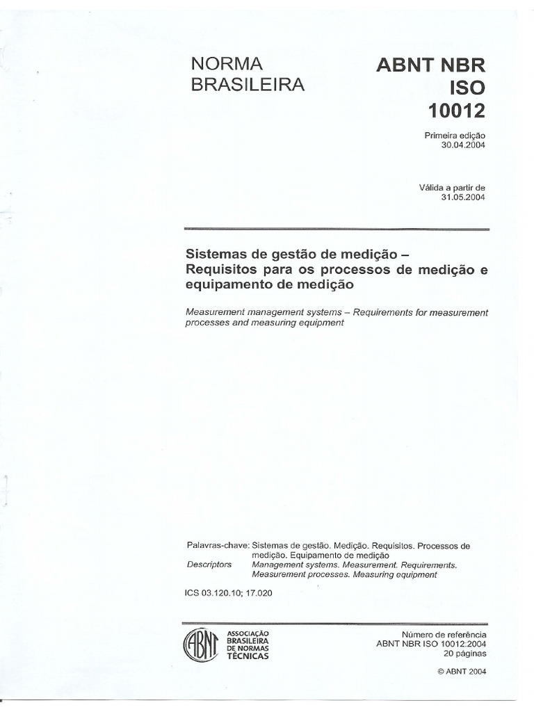 Iso 10012 | PDF