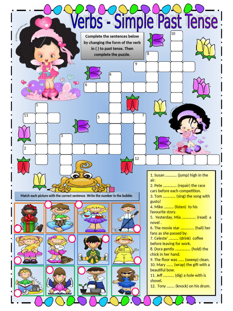 Simple Past Tense Fun Activities Games - 5961 | PDF