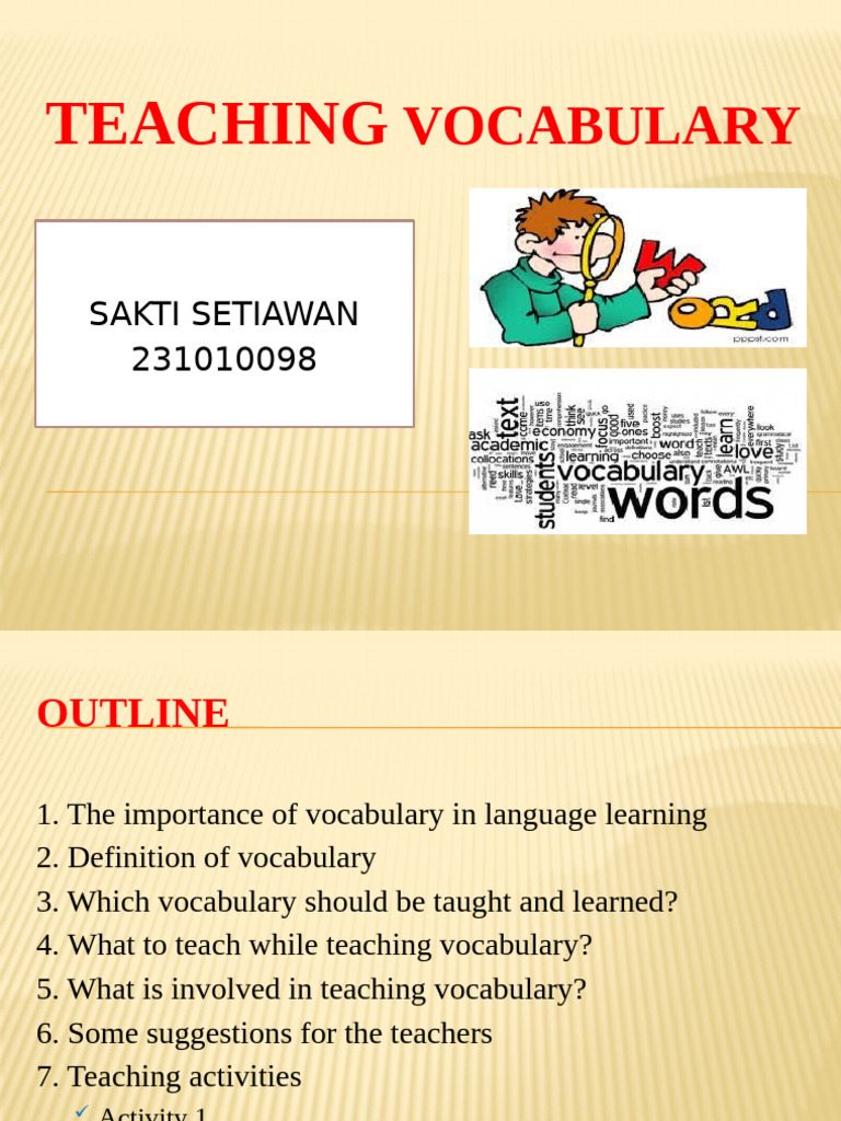 Teaching Vocabulary | PDF | Vocabulary | Semantics