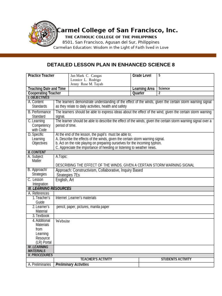 Lesson Plan | PDF | Meteorology | Tropical Cyclones Lesson Plan | PDF | Meteorology | Tropical Cyclones