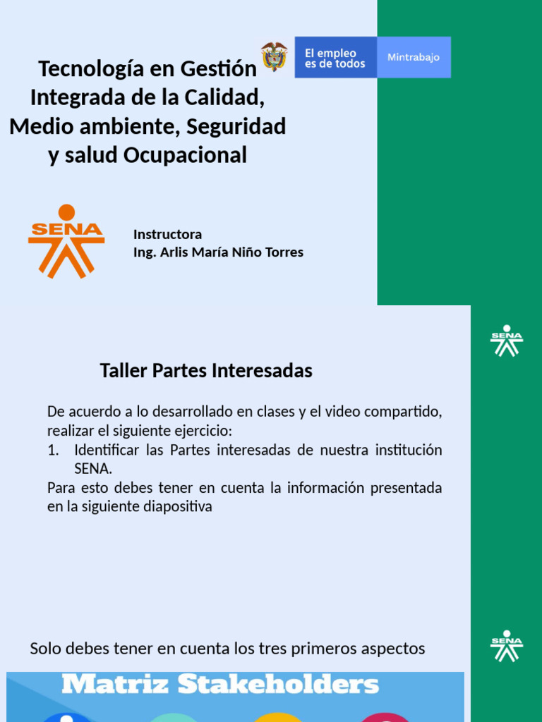 Taller Partes Interesadas | PDF