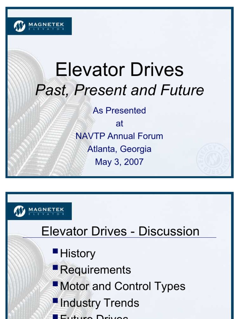 Elevator Drives | PDF | Electric Motor | Elevator