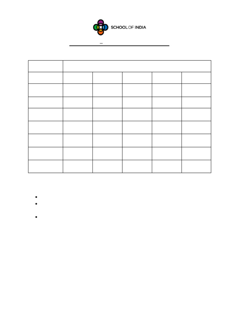 Unit Test - Iii Timetable (2024-25) | PDF
