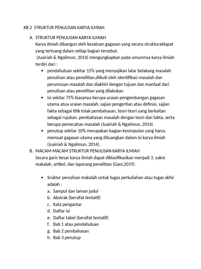 Struktur Penulisan Karya Ilmiah | PDF | Filsafat | Seni