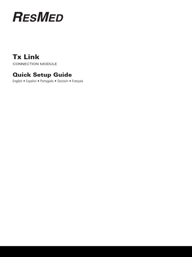 Resmed TX Link Quick Setup Guide | PDF | Computer Engineering | Electronics