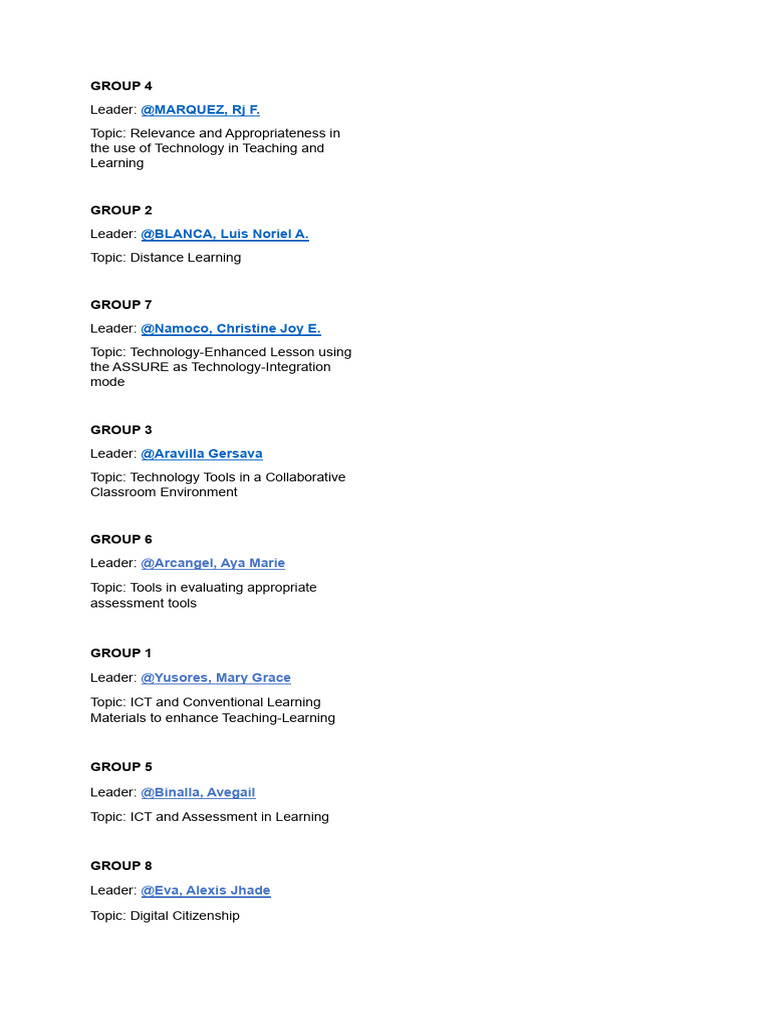 Btvted 3D Groupings | PDF