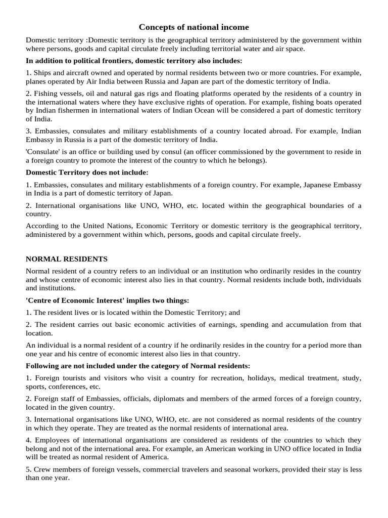 National Income Concepts Explained | PDF | Capital (Economics ...