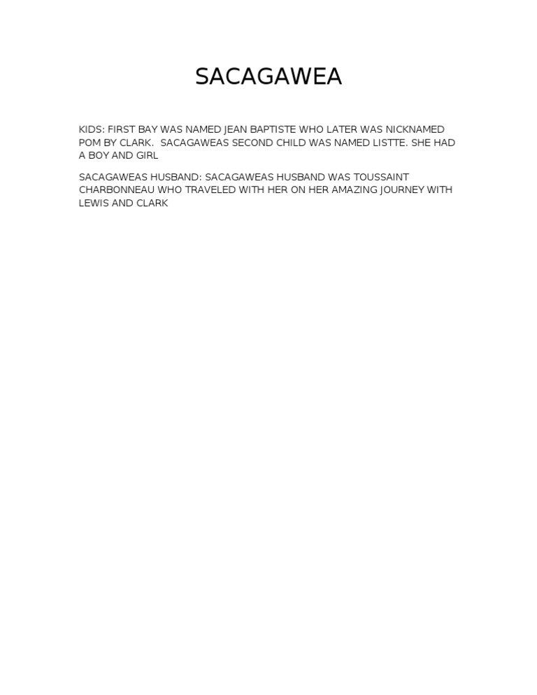 Sacagawea | PDF