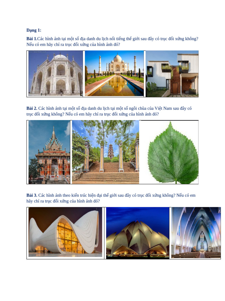 BTVN Hình Có Trục Đối Xứng | PDF