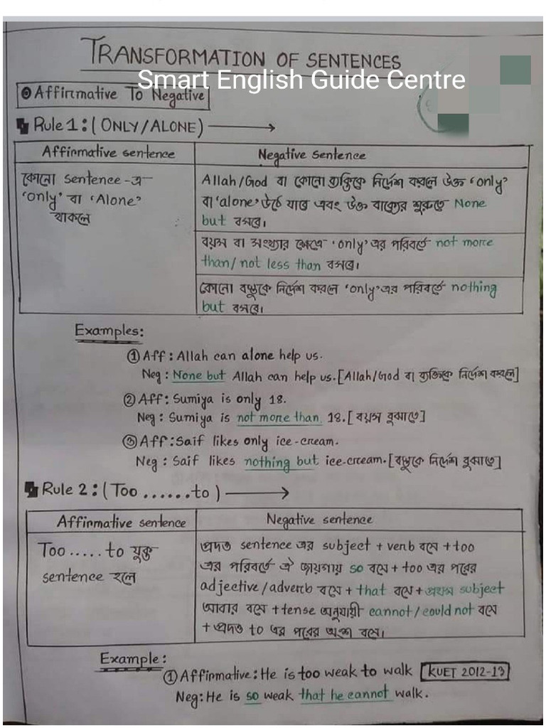 Rules of Transformation | PDF