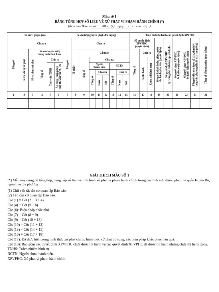 Bieu Mau XLVPHC | PDF