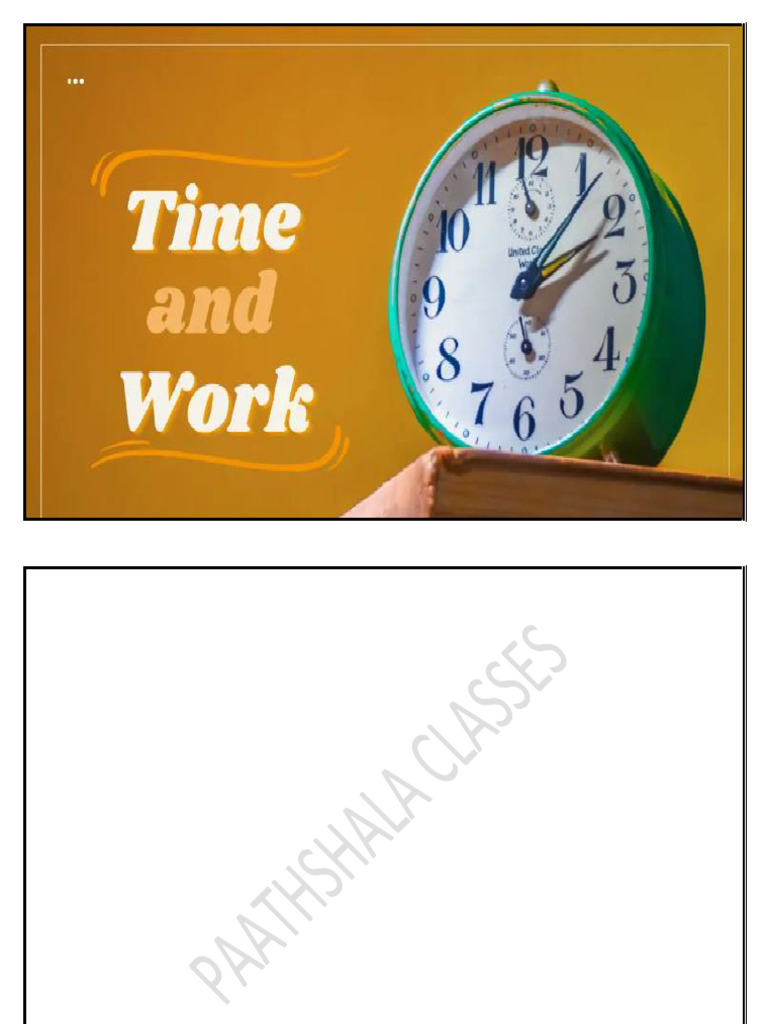 Time & Work Sheet | PDF