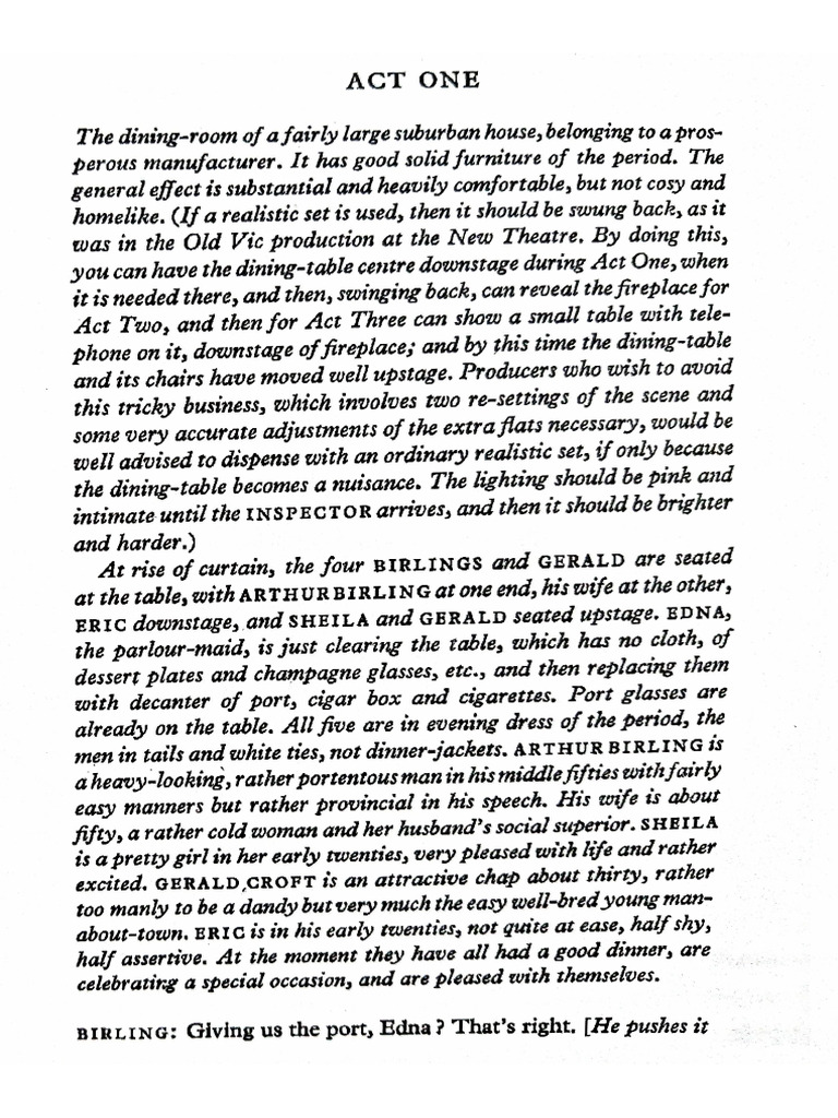 An Inspector Calls | PDF