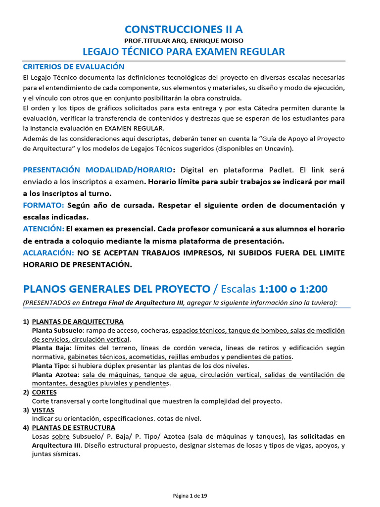 Legajo Técnico para Examen de Construcción | PDF | Escalera | Dibujo técnico