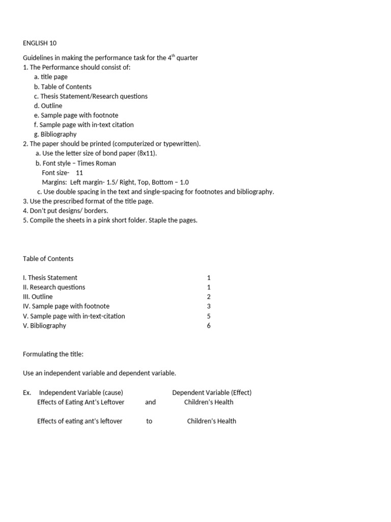 PT Guidelines 4TH Q | PDF | Language Arts & Discipline | Foreign Language Studies