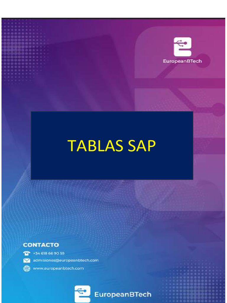 Tablas Sap 1727452964 | PDF | Computing | Software Engineering