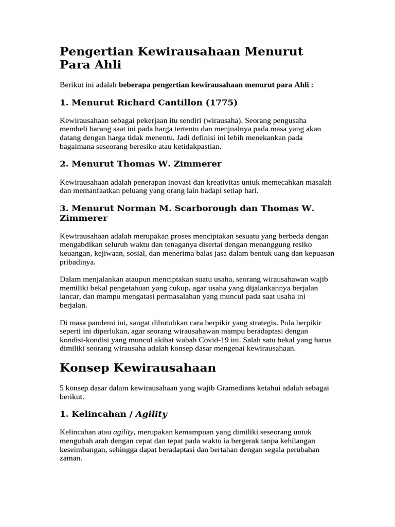 Materi Kewirausahaan A | PDF