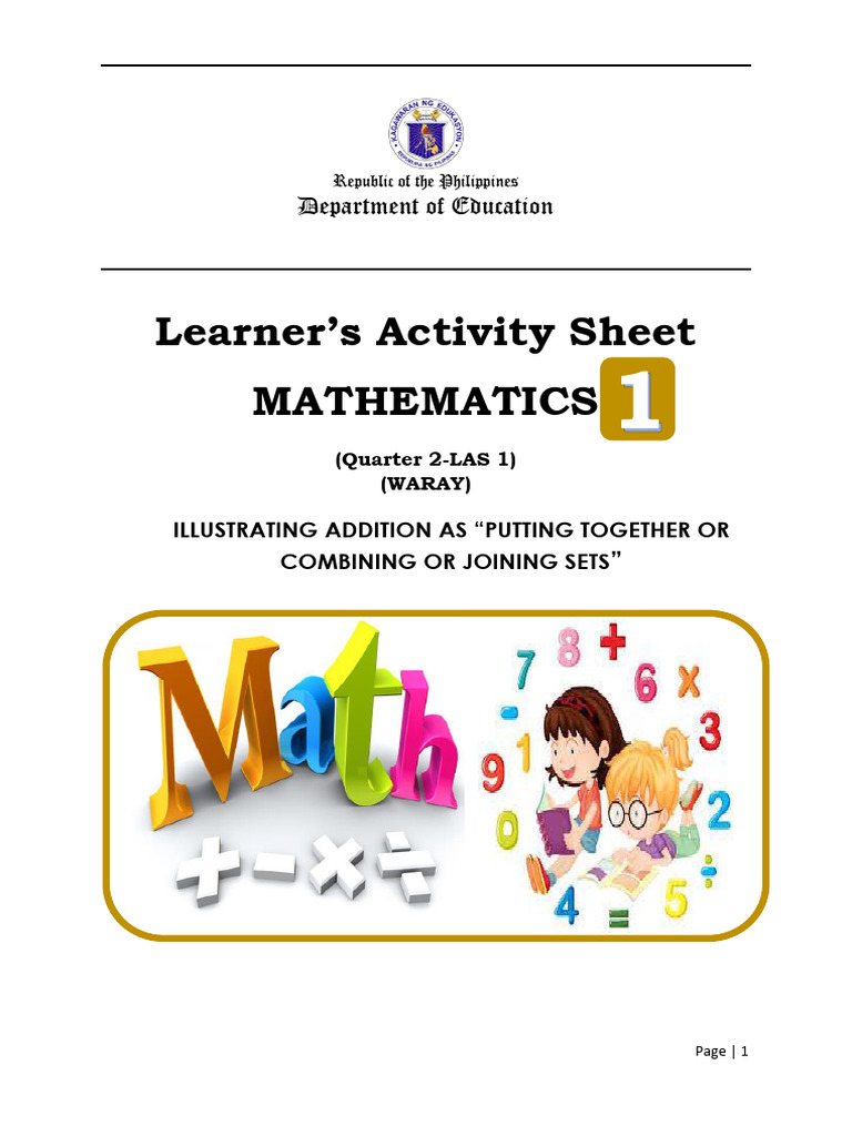 Math 1 Q2 Las 1 Waray | PDF