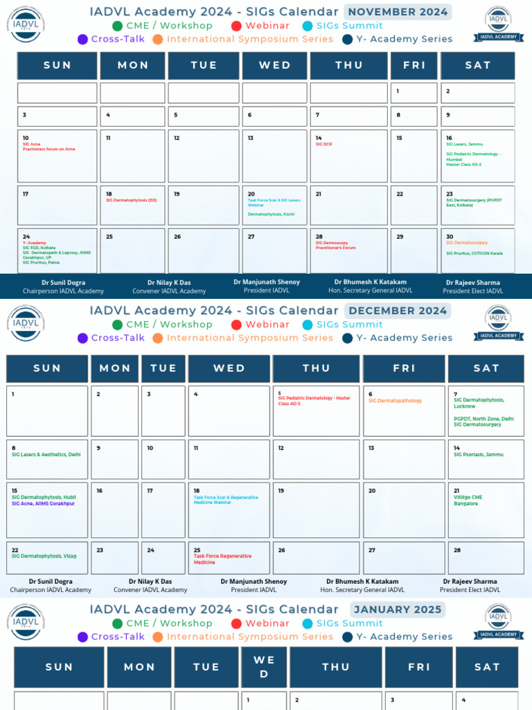 IADVL Academy Calendar From November 2024 To March 2025.-Final | PDF ...