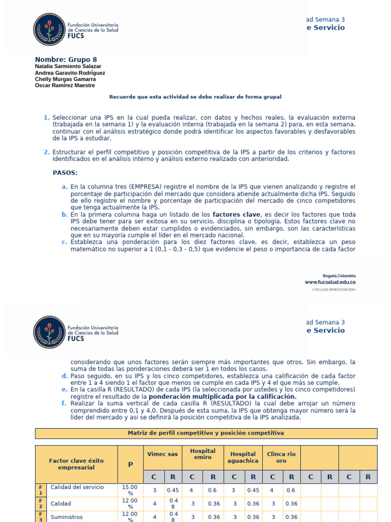 GES Actividad Semana 3 | PDF | Análisis FODA | Business