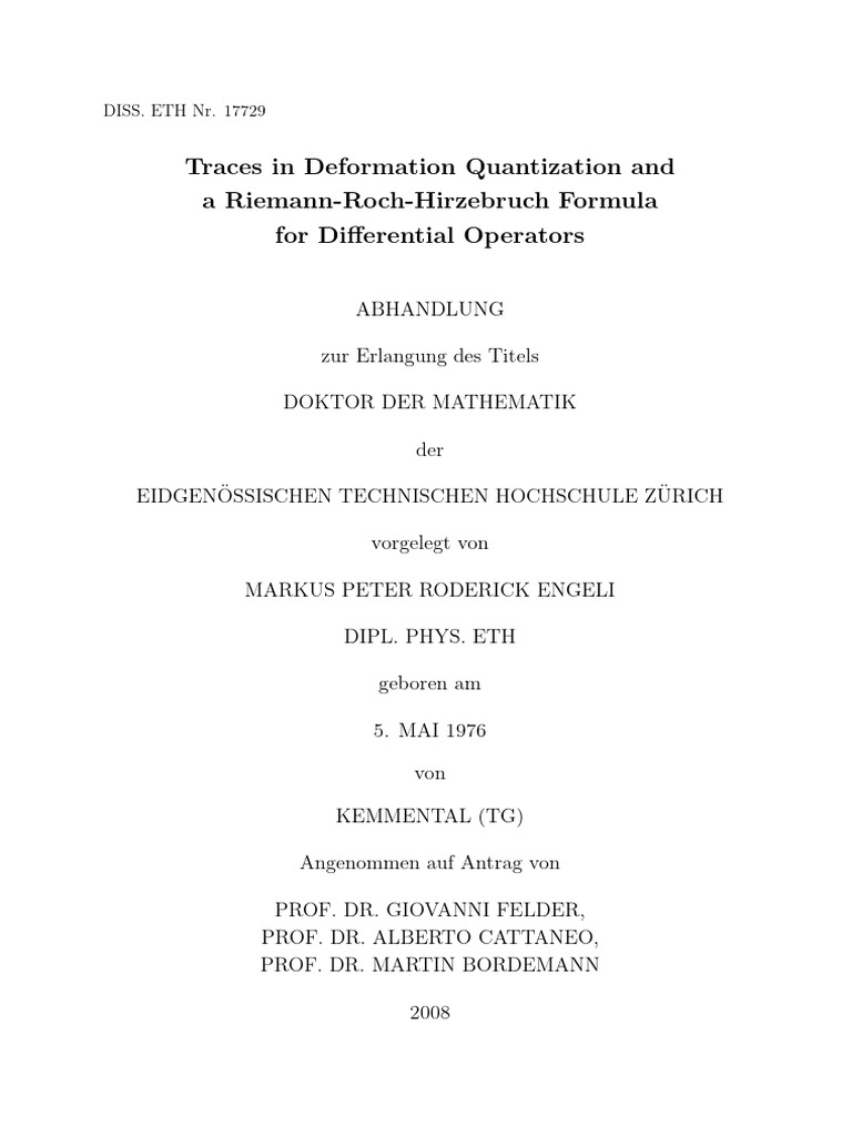 Eth 30680 02 | PDF | Quantization (Physics) | Lie Algebra
