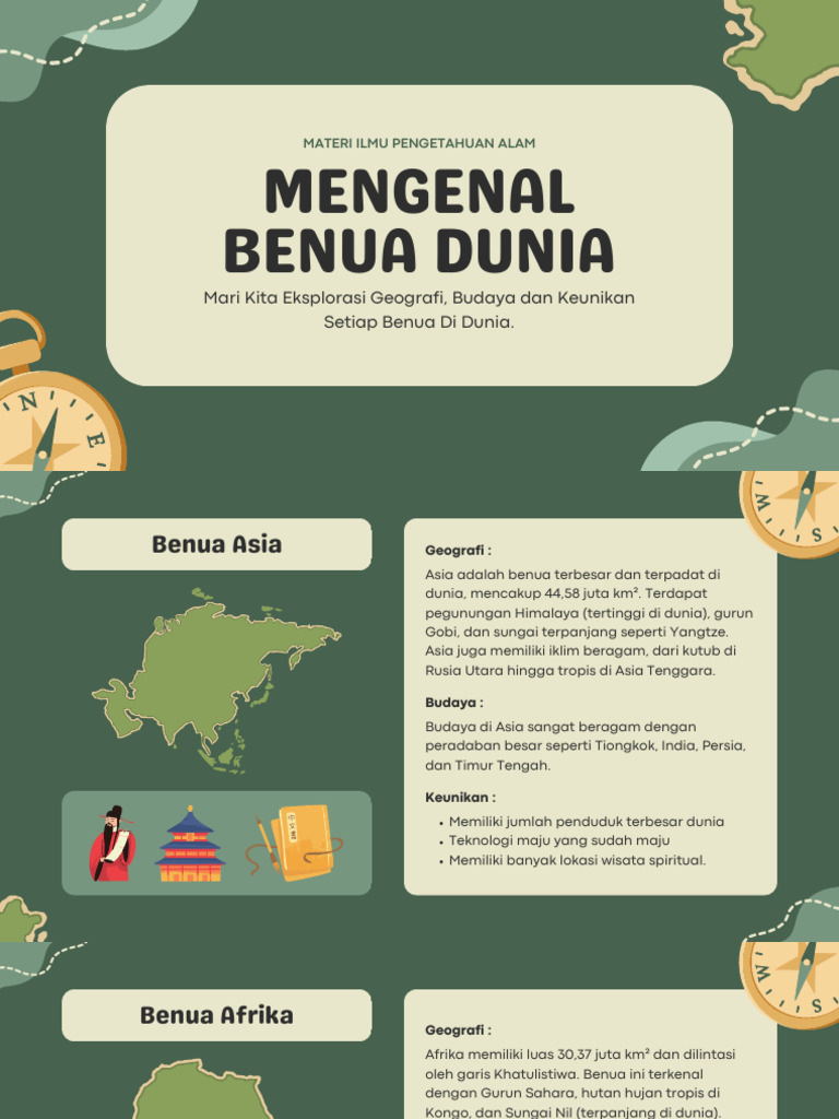 Enam Benua Di Dunia-1-8 | PDF | Ilmu Sosial | Perjalanan