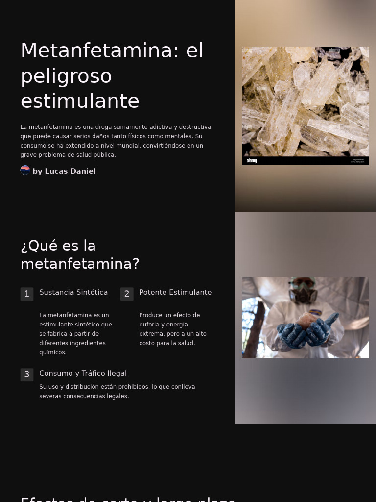 Metanfetamina El Peligroso Estimulante | PDF | La dependencia de ...